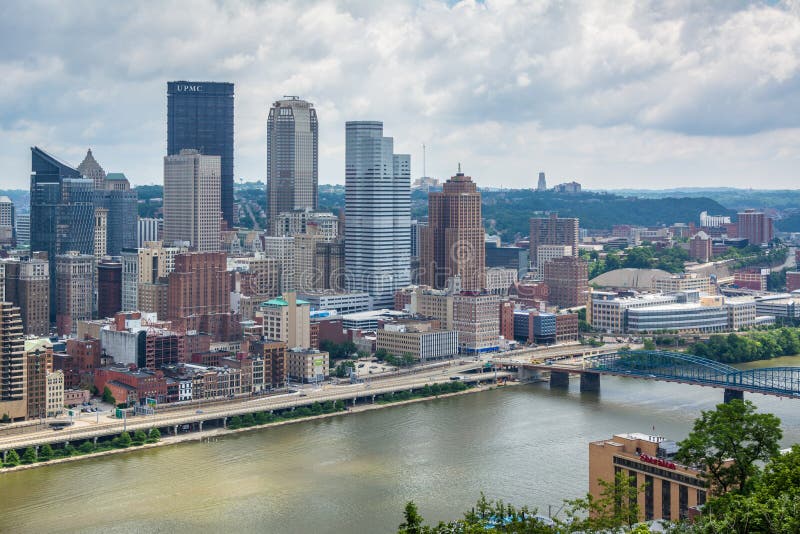 View of the Pittsburgh Skyline and Monongahela River, from Mount ...
