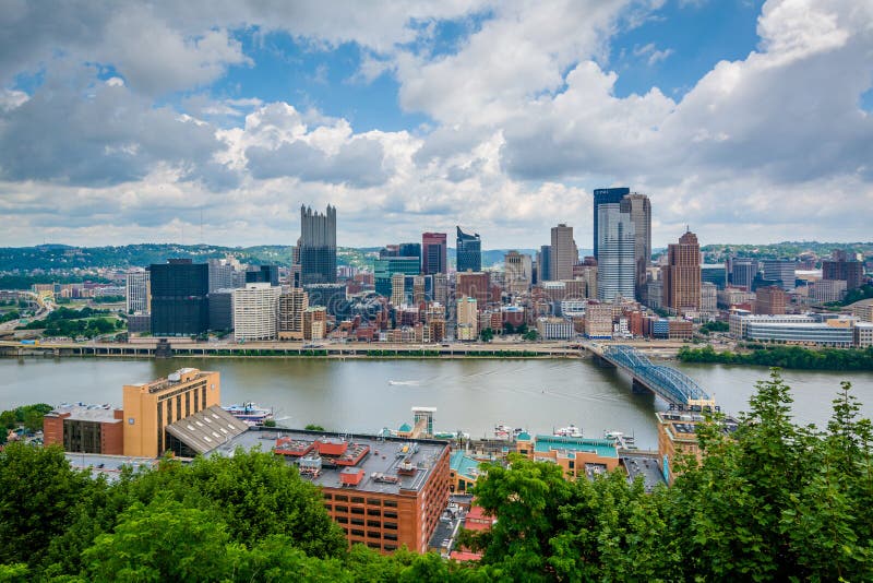 View of the Pittsburgh Skyline and Monongahela River, from Mount ...