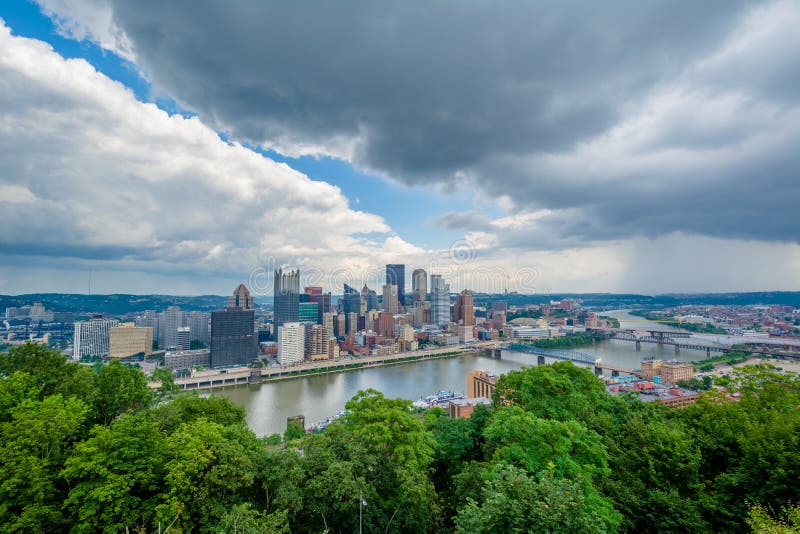 View of the Pittsburgh Skyline and Monongahela River, from Mount ...
