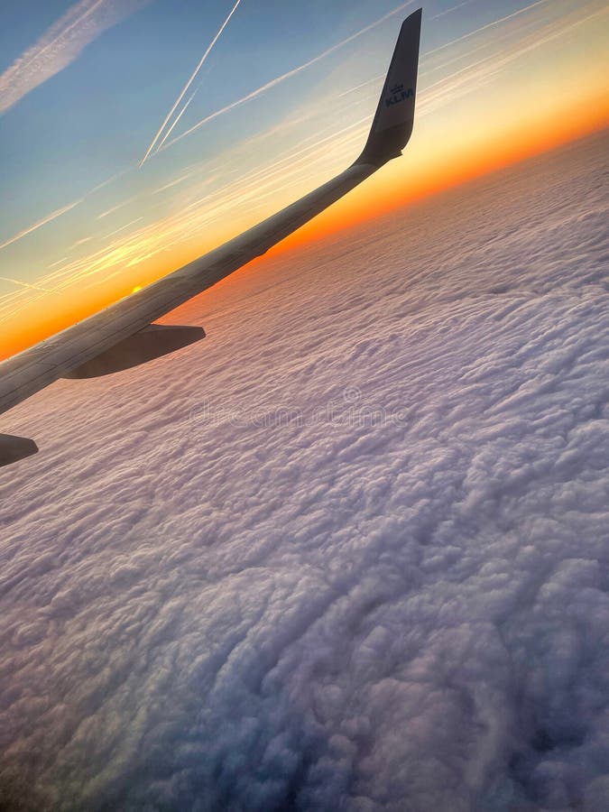 View from a Plan in the Sky Stock Image - Image of inside, clouds ...