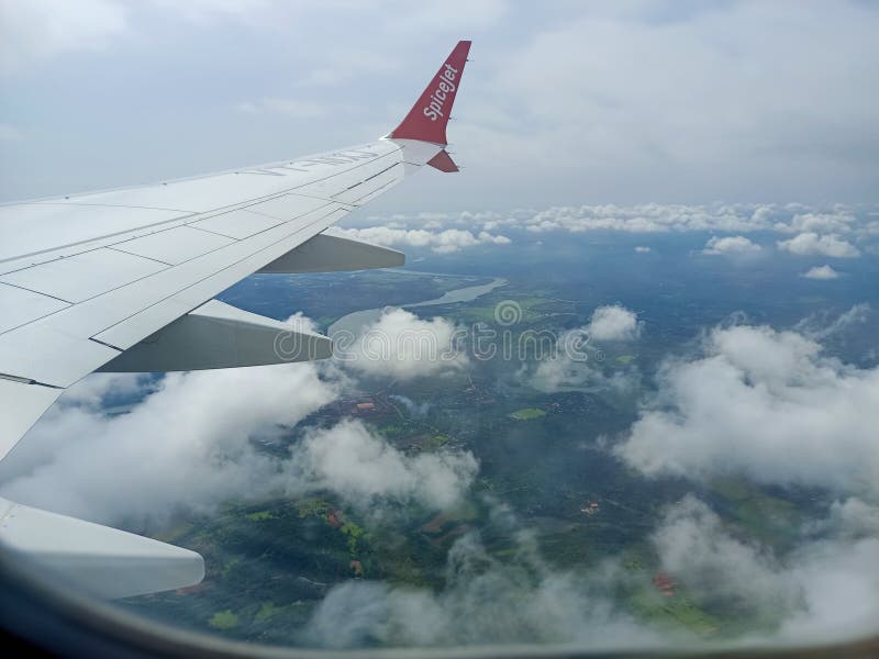 View from a plane stock image. Image of spicejet, plane - 267466389