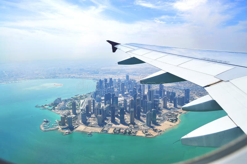 Doha, Qatar. Bird S-eye View on the Modern City Stock Image - Image of ...