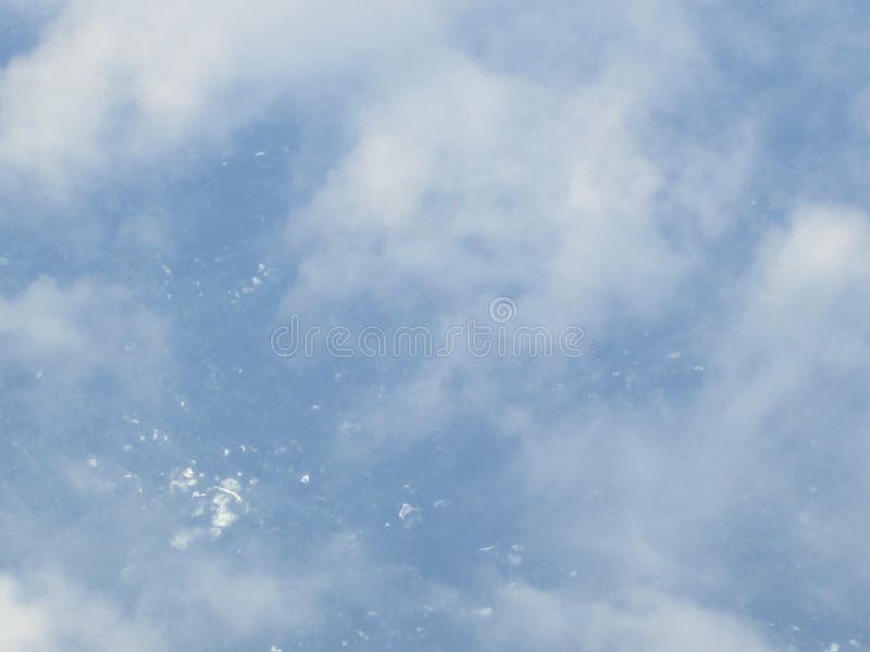 View from the Plane Ocean Atlantic and White Clouds Stock Photo - Image ...