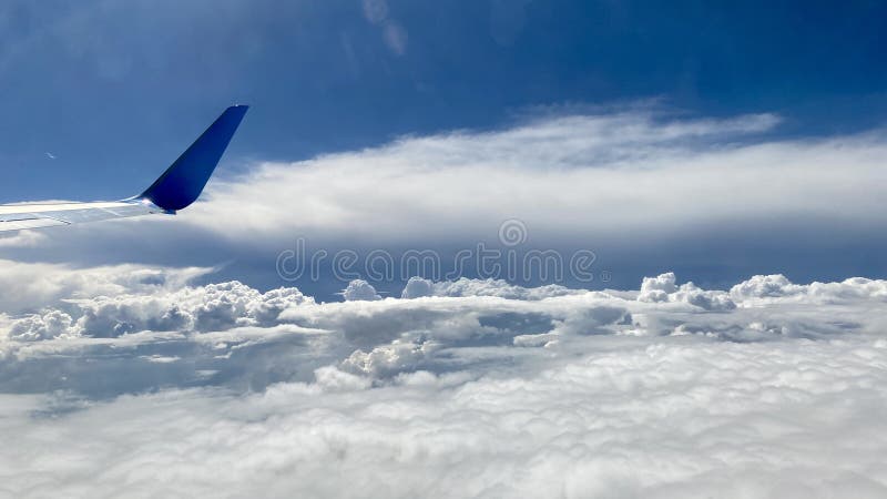 View from the Plane To the Landscape of the Sky and Heavy Clouds Stock ...