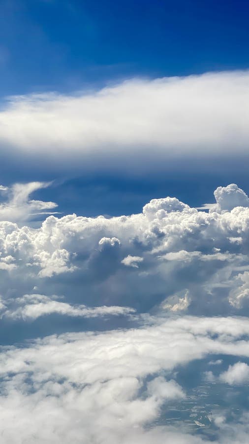 View from the Plane To the Landscape of the Sky and Heavy Clouds Stock ...