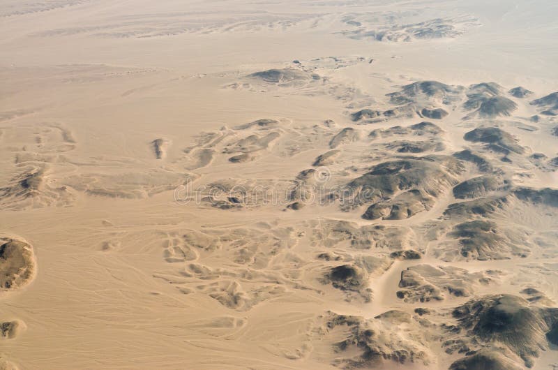 View from the Plane Window of the Desert in Egypt Stock Photo - Image ...