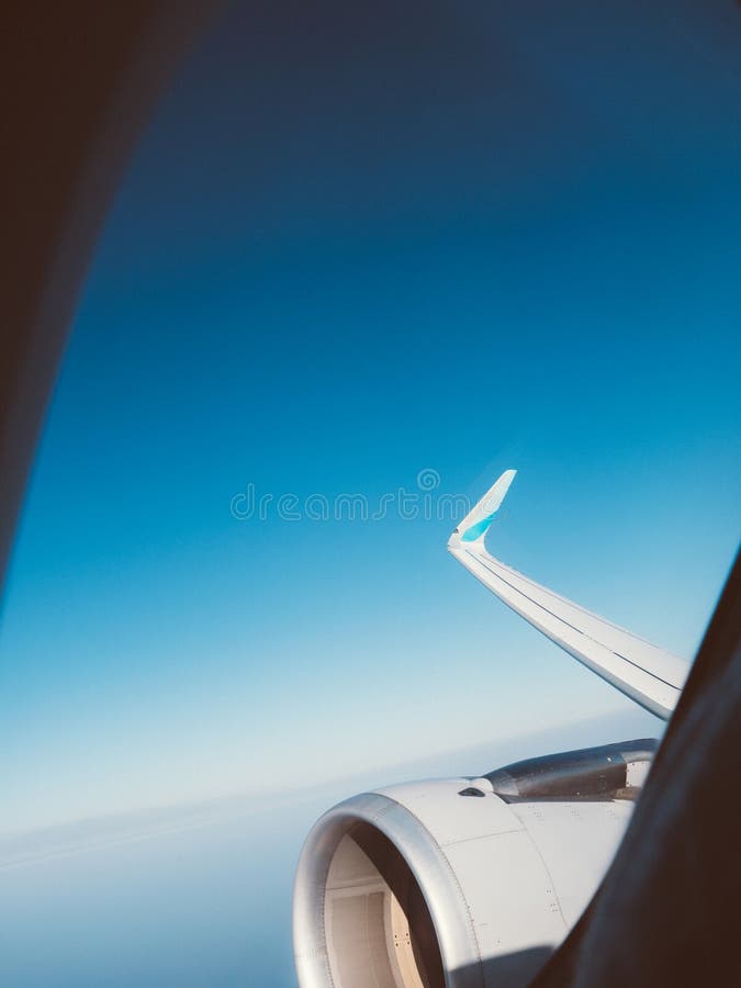 View from Plane Window Travel First Class Stock Image - Image of ...