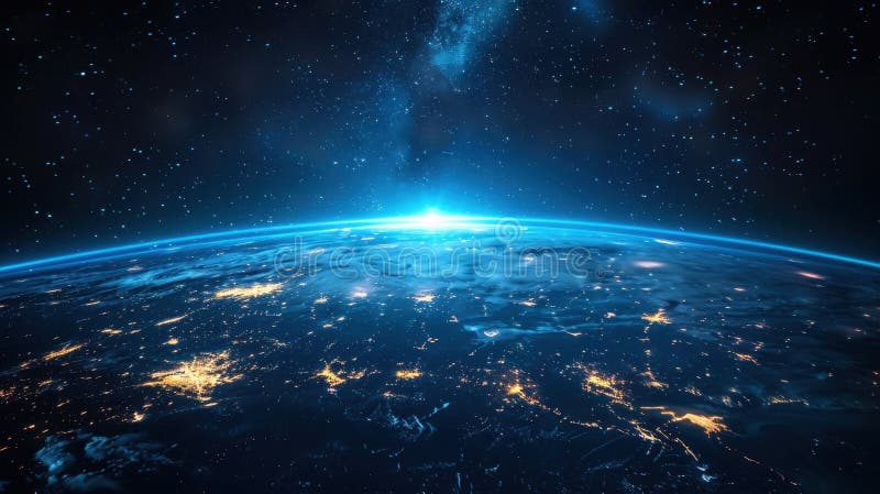 View of the Planet Earth from Space . the Solar System Stock Photo ...