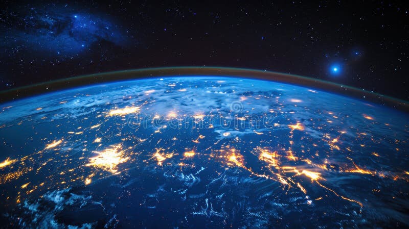 View of the Planet Earth from Space . the Solar System Stock Image ...