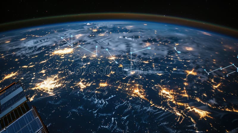 View of the Planet Earth from Space . the Solar System Stock Image ...