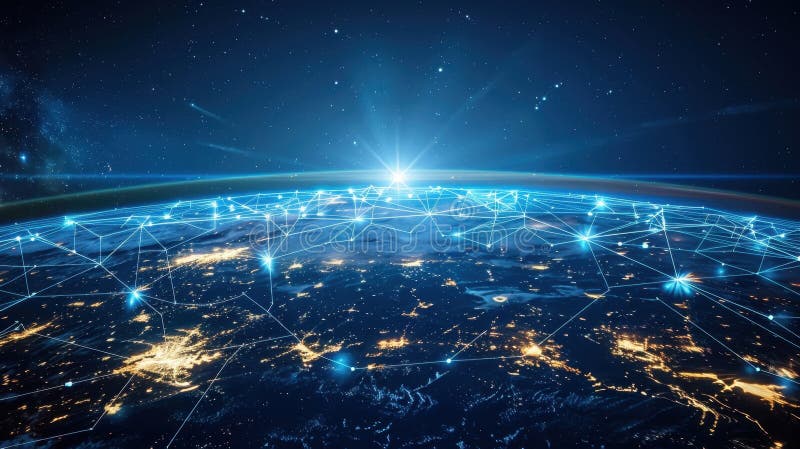 View of the Planet Earth from Space . the Solar System Stock Photo ...