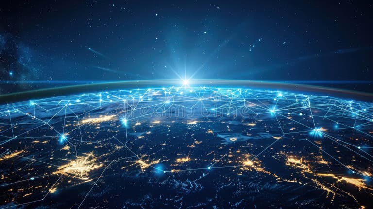 View of the Planet Earth from Space . the Solar System Stock Photo ...