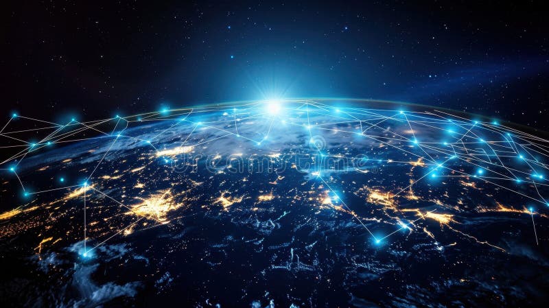 View of the Planet Earth from Space . the Solar System Stock Image ...