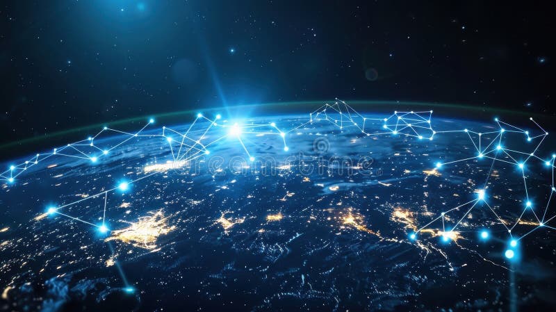 View of the Planet Earth from Space . the Solar System Stock Image ...