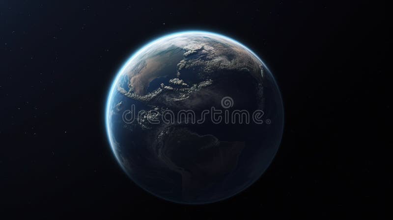 View of the Planet Earth from Space during a Sunrise. Stock ...