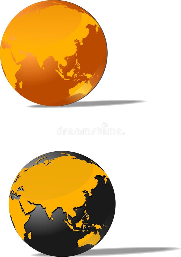 Two Globes on a White Background in the Globe Vector Stock Vector ...