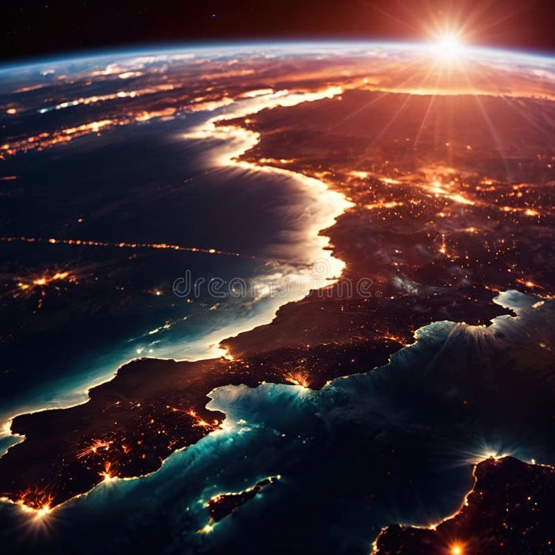 View of Planet Earth, the World Globe, from Outer Space Stock ...