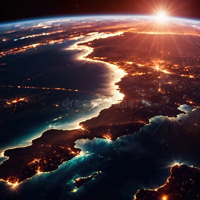 View of Planet Earth, the World Globe, from Outer Space Stock ...