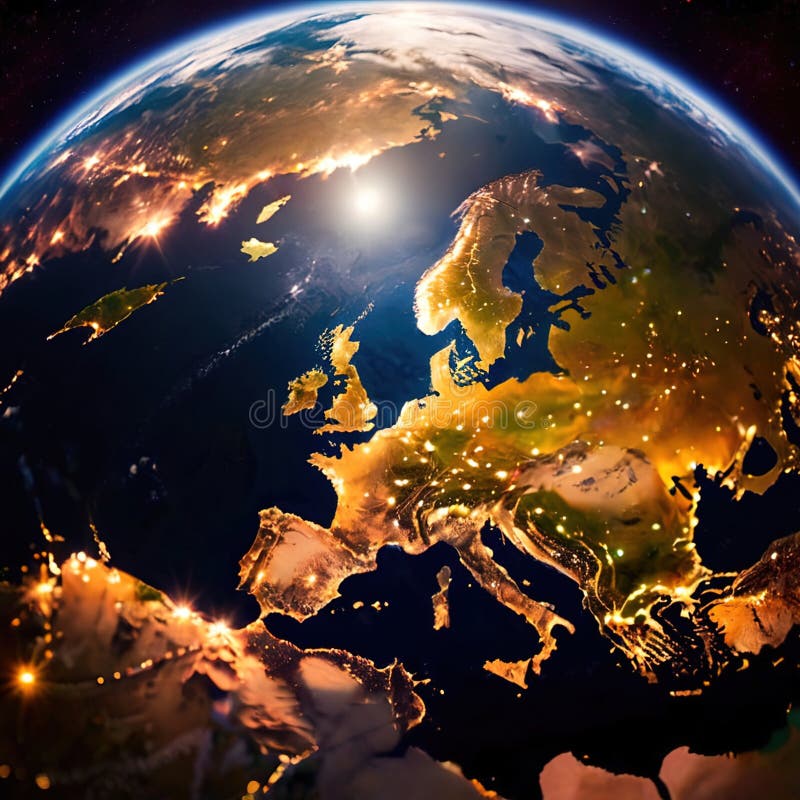 View of Planet Earth, the World Globe, from Outer Space Stock ...