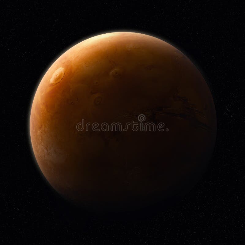 View of planet Mars stock illustration. Illustration of orbit - 72922776