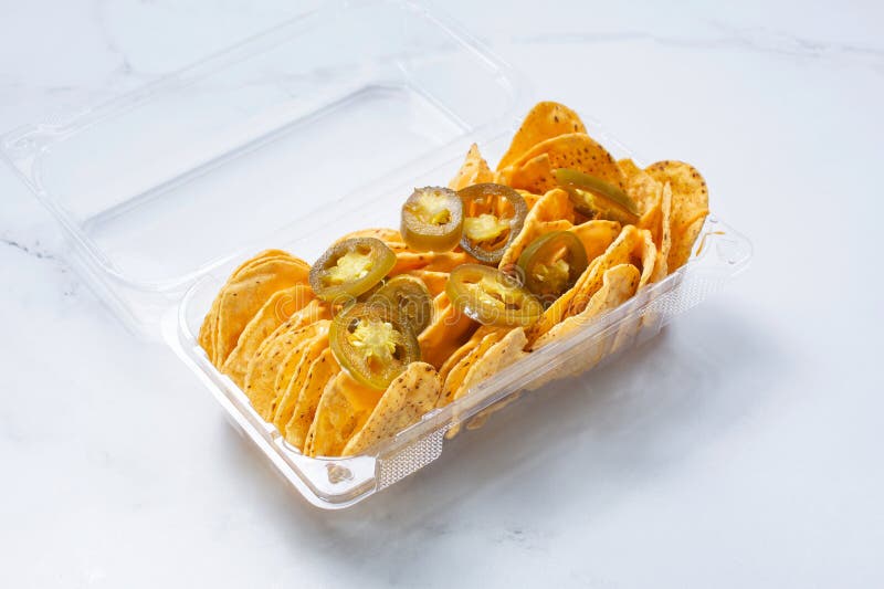 Plastic Container of Nachos Stock Photo - Image of kitchen, store ...