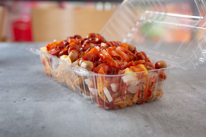 Tostilocos in Plastic Container Stock Image - Image of mexican ...