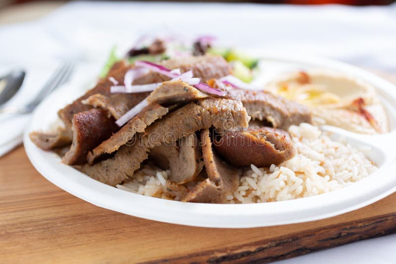 Beef shawarma stock photo. Image of rice, kitchen, menu - 182523832