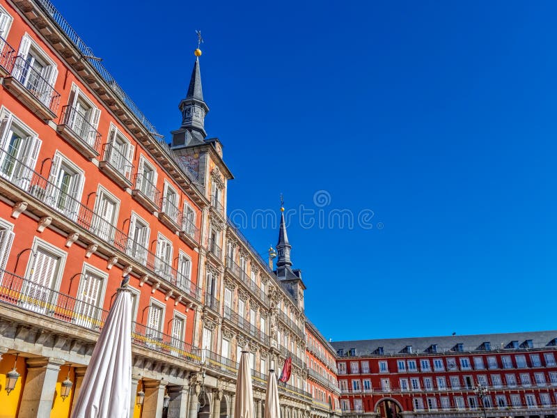 View of the Plaza Mayor Square in Madrid Stock Photo - Image of center ...