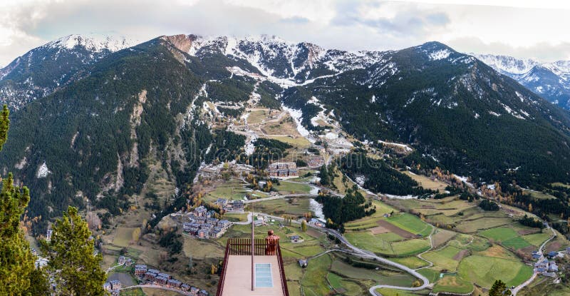 Mirador Roc Del Quer, Canillo. Andorra Stock Image - Image of mirador ...