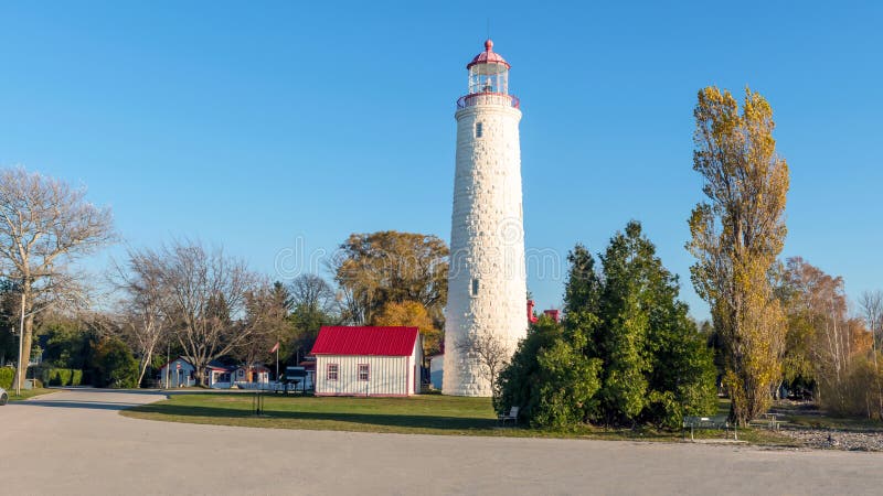 Point Clark Lighthouse, Ontario, Canada Stock Photo - Image of ...