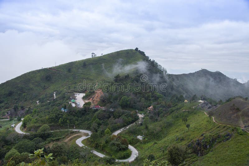 View Point of Doi Pha Tang , Chiang Rai, Thailand Stock Image - Image ...