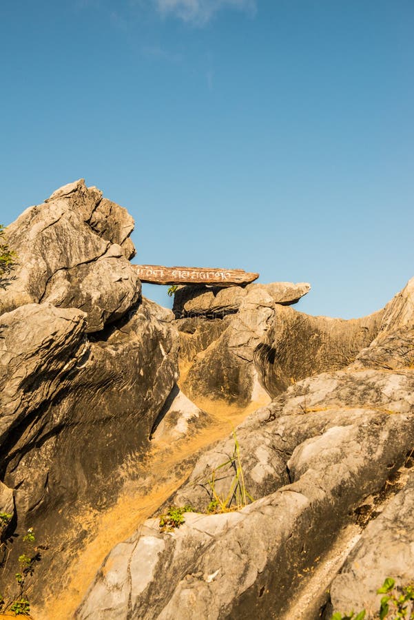 View Point at Doi Pha Tang in Chiangrai Province Stock Photo - Image of ...