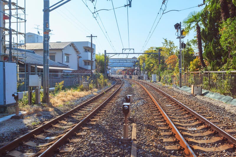 View Point of Japan Railway at Kyoto Stock Photo - Image of track ...