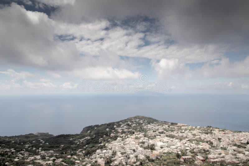 View Point from Monte Solaro on the Island of Capri Stock Image - Image ...