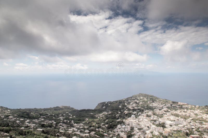 View Point from Monte Solaro on the Island of Capri Stock Image - Image ...