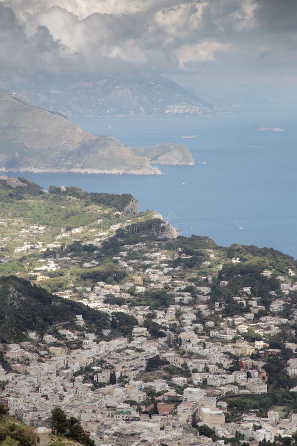 View Point from Monte Solaro on the Island of Capri Stock Photo - Image ...