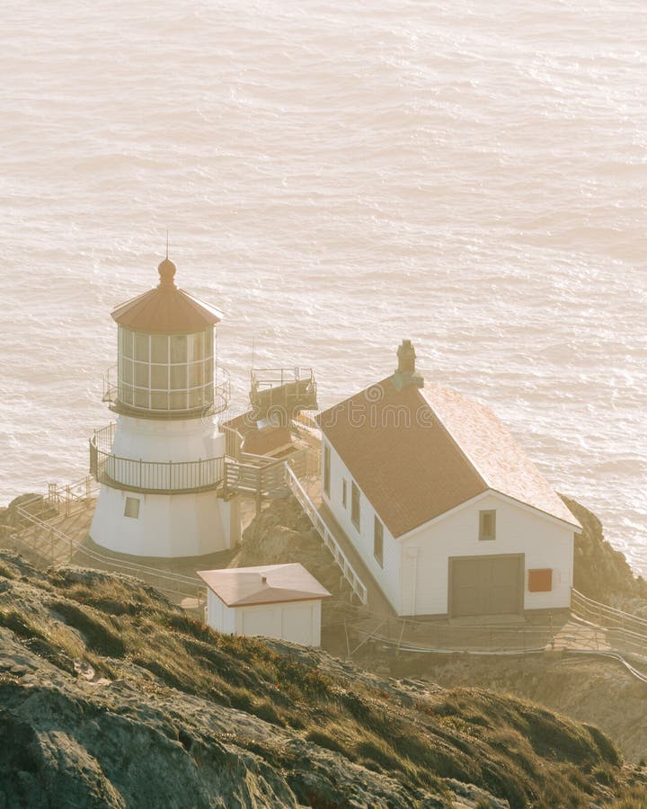 View of Point Reyes Lighthouse, at Point Reyes National Seashore ...