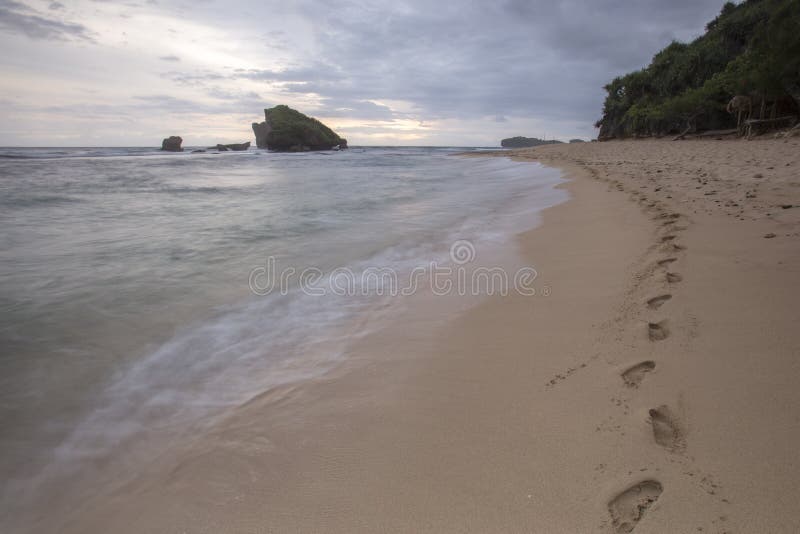 View of Pok Tunggal Beach. stock photo. Image of amazing - 63874178