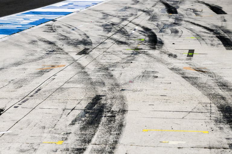 View from the Pole Position in a Racetrack. Stock Image - Image of ...