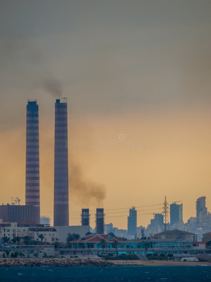 Pollution in Beirut, Lebanon Stock Image - Image of industrial, concept ...