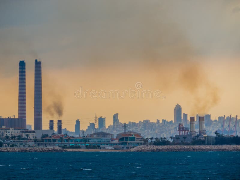 Pollution in Beirut, Lebanon Stock Photo - Image of dramatic, globe ...