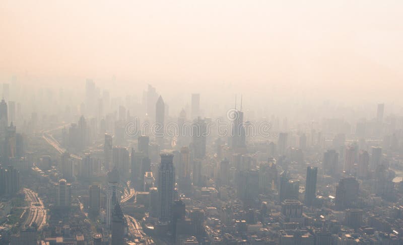 Air pollution of china stock photo. Image of highrise - 7817752
