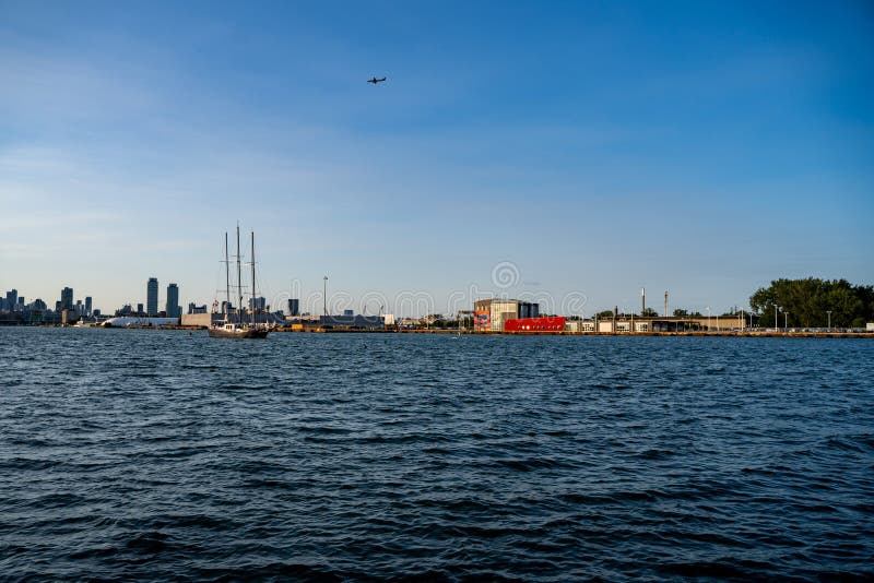 View of Polson Pier and Port of Toronto from the Toronto Islands ...