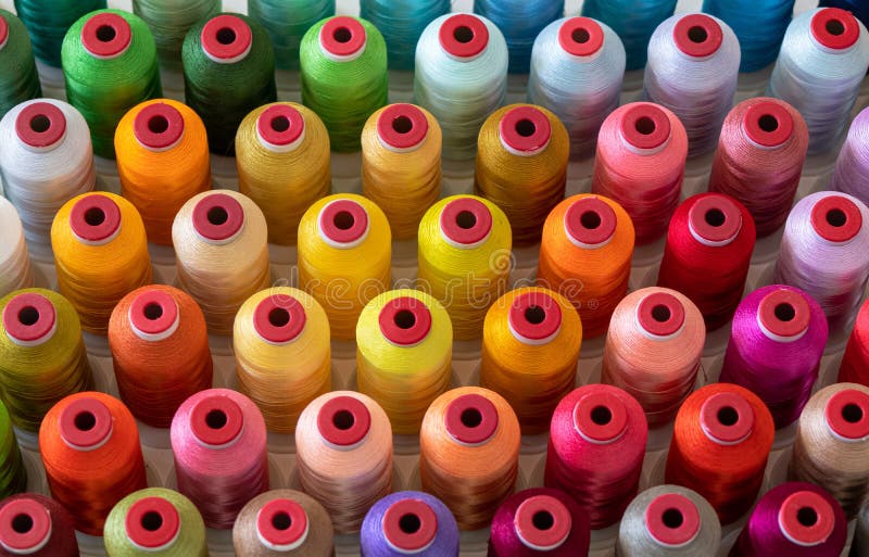 View of Polyester Threads. Texture. Background. Stock Photo - Image of ...
