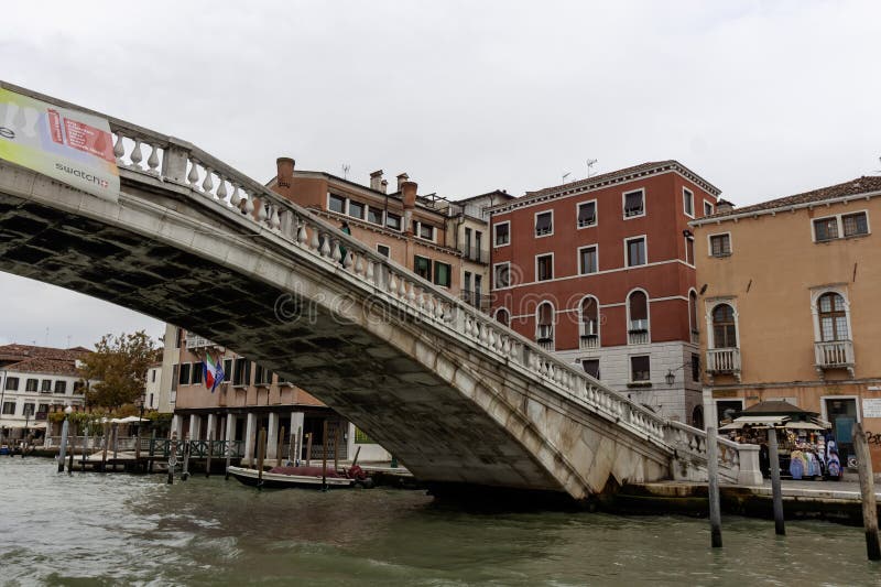 A View of the Ponte Dei Tre Archi in Venice Editorial Image - Image of ...