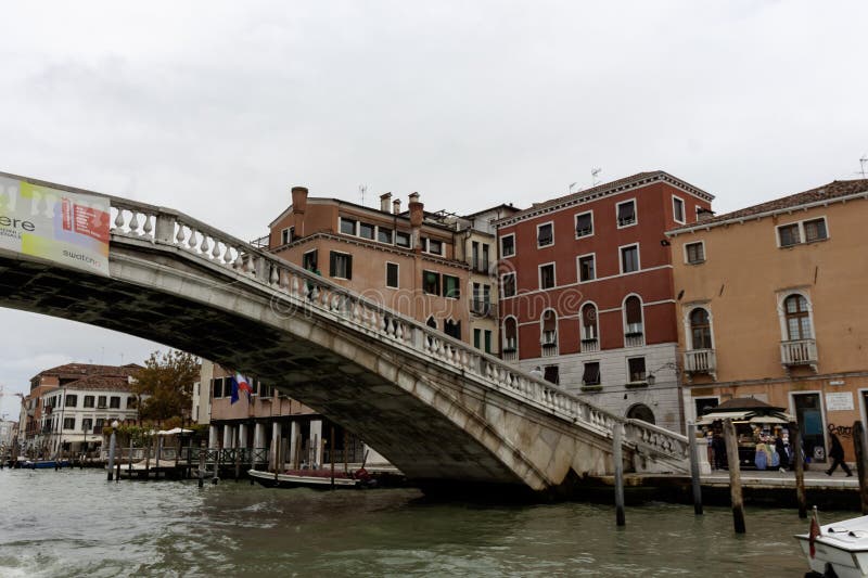 A View of the Ponte Dei Tre Archi in Venice Editorial Stock Image ...