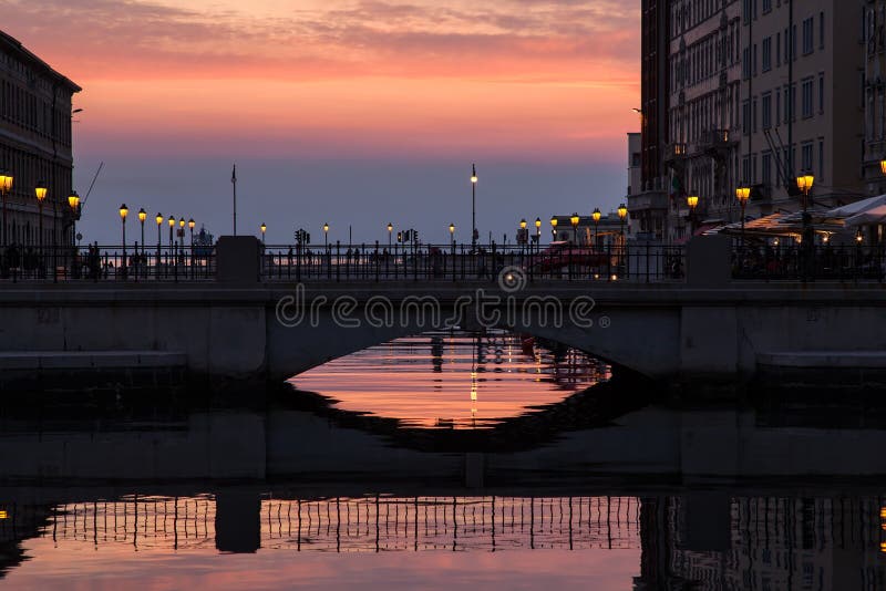 View of Ponte Rosso, Trieste Editorial Image - Image of landscape ...
