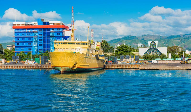 View of the Port in Cebu, Philippines. Copy Space for Text Stock Image ...