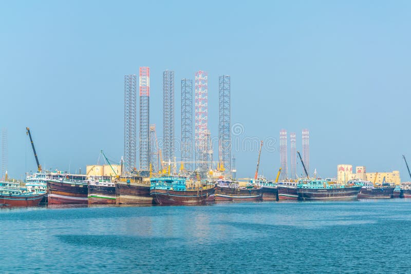 View of the Port Khalid in Sharjah, UAE...IMAGE Stock Photo - Image of ...