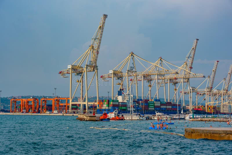 View of Port of Koper in Slovenia Editorial Stock Photo - Image of ...